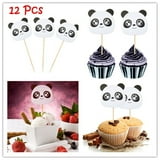 Minkissy panda cake toppers Cake Toppers Paper Decoration Party Hosts ...