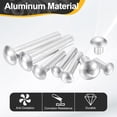 CERPXFF-200Pcs Brazier Head Rivets, M6 x 25mm Aluminum Solid Dome Head ...
