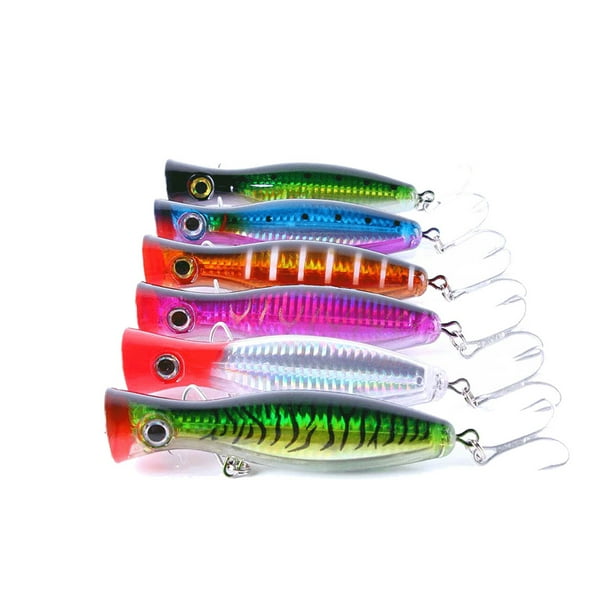 Top Water Fishing Lures Popper Lure Crankbait Minnow Swimming Crank ...