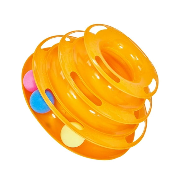 Interactive Cat Toy with Feather and Bell, Wobble Tumbler Toy for ...