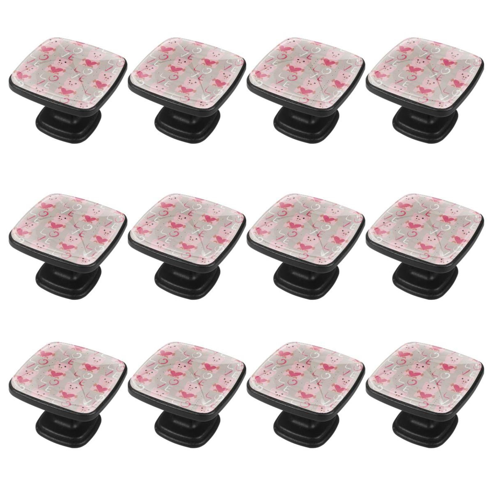 12 Pcs Cabinet Handle Drawer Pulls Cute Pig Knobs with Screws Square ...