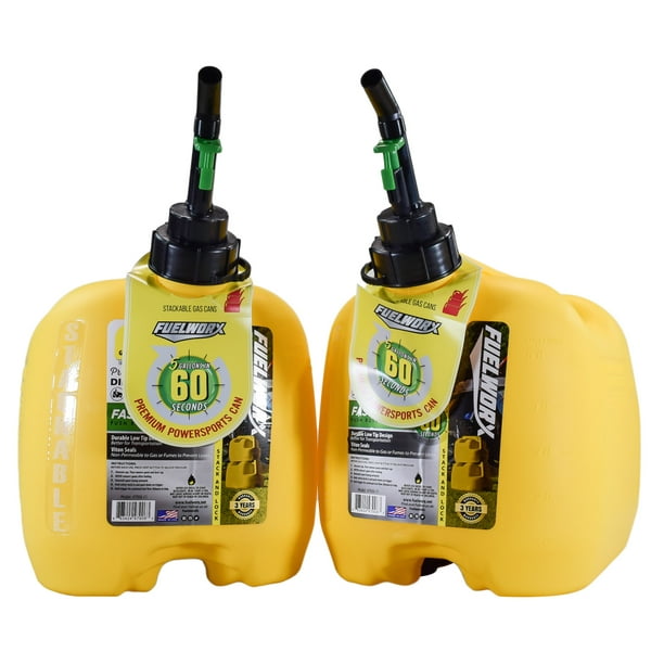 Fuelworx Made In The USA Yellow CARB Compliant, Stackable, & Easy Pour ...