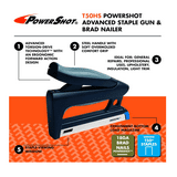 Arrow T50HS PowerShot Heavy Duty Staple Gun and Nailer, Compatible with ...