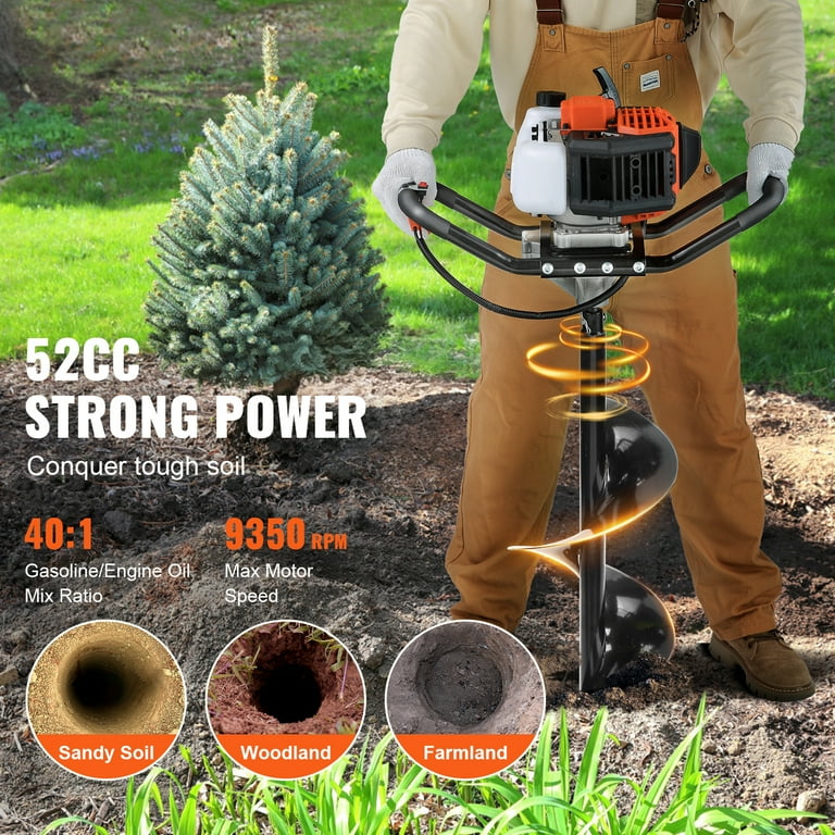 Gas powered hole auger store