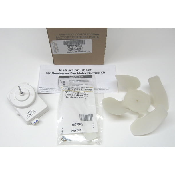 W10124096 Genuine Whirlpool Kenmore FSP Refrigerator Condenser Motor ...