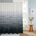 Bathroom Shower Curtain Abstract Gray Gradient Waterproof Shower ...