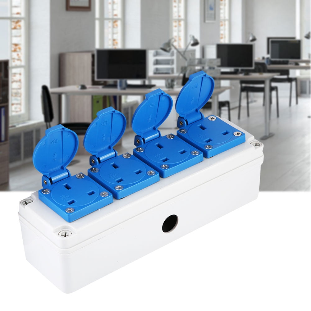 OTVIAP Waterproof UK Standard Electrical Power Sockets Four Gang ... OTVIAP Waterproof UK Standard Electrical Power Sockets Four Gang ...