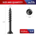 #8 x 1-1/2" Deck Screws (322Pcs) 2lb. Exterior Wood Screws. Carbon ...