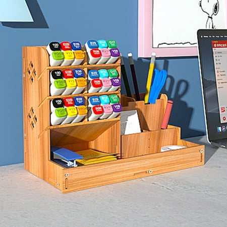 Organize Your Desk with this DIY Wooden Pen Organizer - Multi ...