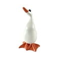 6.3in Cute Big-Eyed White Resin Goose Figurine, Plump Lovely Goose ...