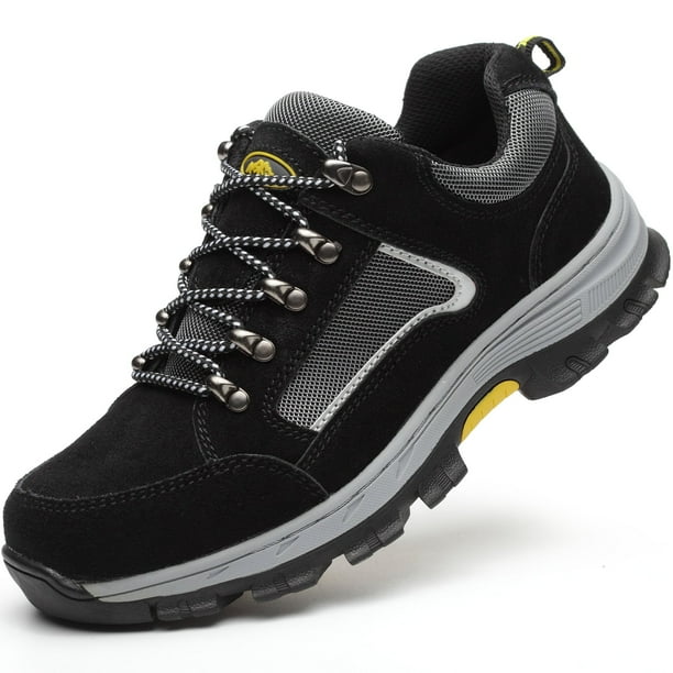 Tanleewa Men's Leather Steel Toe Work Safety Shoes for Men Lightweight ...