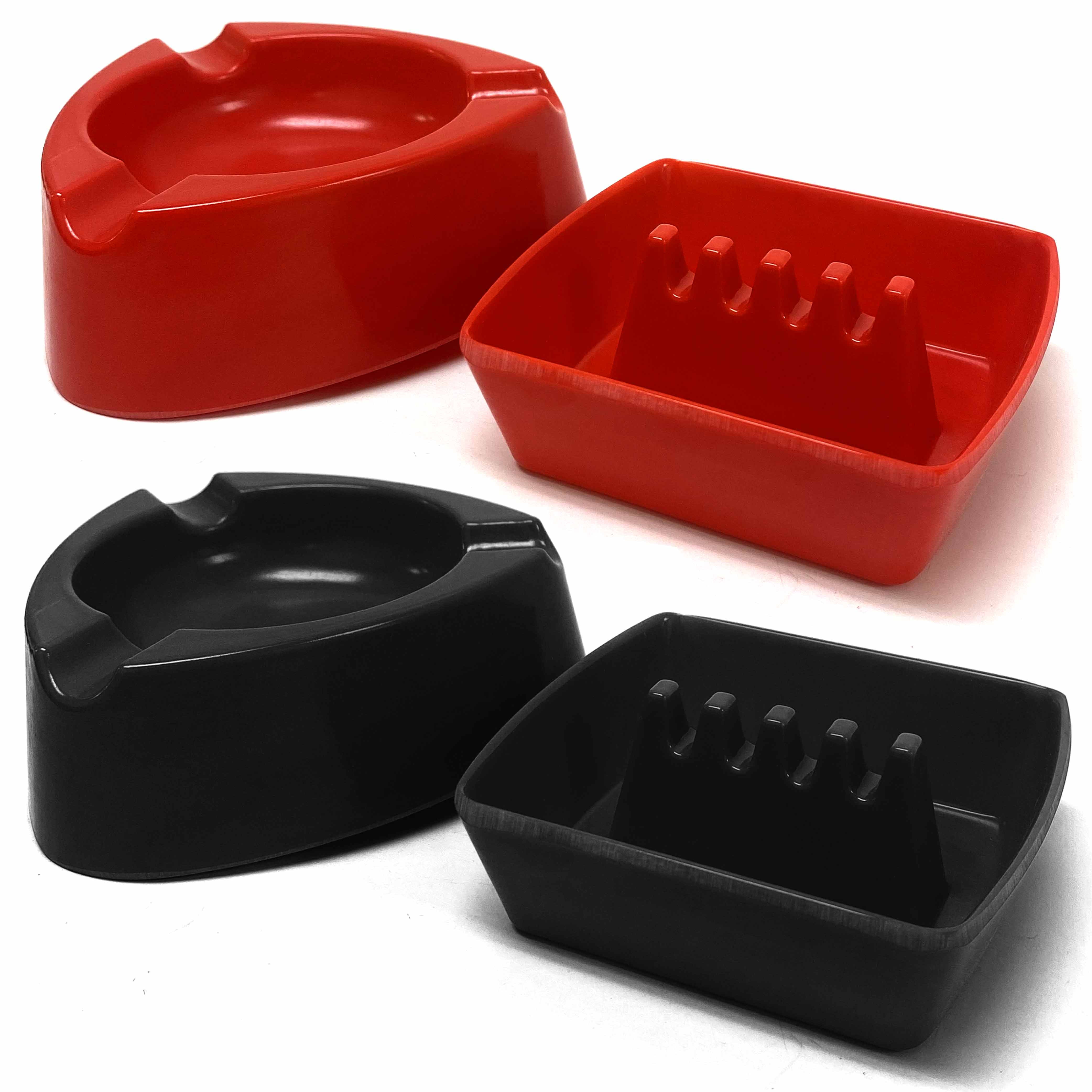 4 Pc Ashtray Vintage Assorted Shape Butt Extinguish Smoke Ash Tray ...