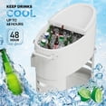 CHTER Patio Cooler, Rolling Ice Chest on Wheels, Portable Patio Party ...