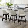 Dycanpo Swivel Bar Stools Set of 2, 26" Counter Stools with Back ...