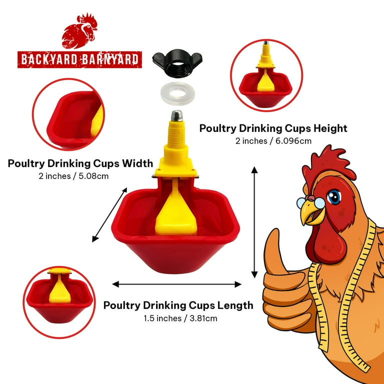 Water Nipples For Chicken Watering Qumonin 6 Pcs Chicken Water Feeder ...