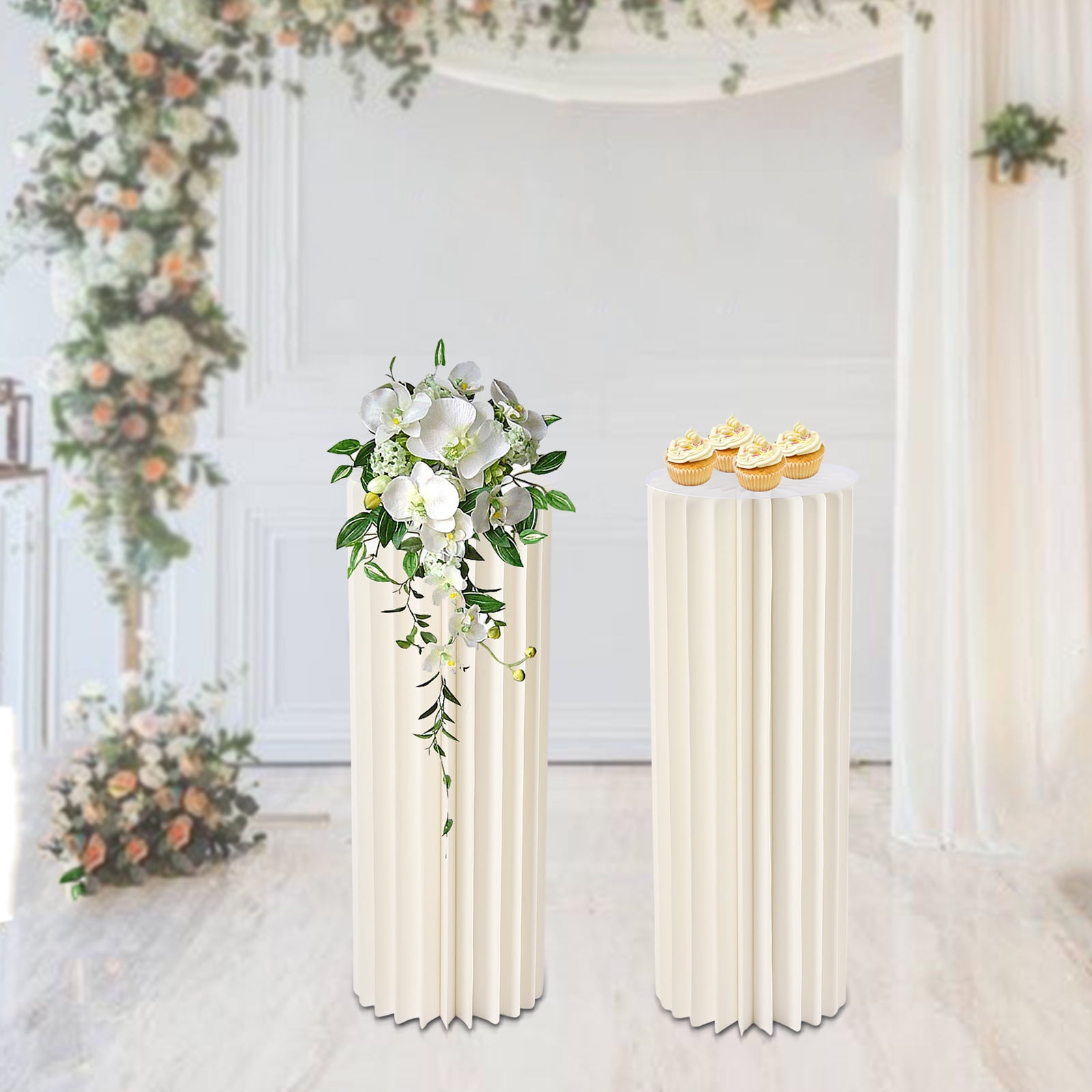 LOYALHEARTDY 2 Pcs Wedding Flowers Stand Cardboard Vases Party Tables ...