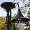 GAMA Sonic Everest Solar Lamp Post Kit, LED Power Fixtures, Black Cast ...