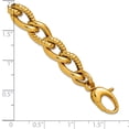 14k Solid Yellow Gold Polished and Textured Fancy Link Bracelet 7.5 ...