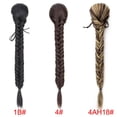 18 Inch Fishbone Braid Ponytail Extensions Synthetic Drawstring Braided ...