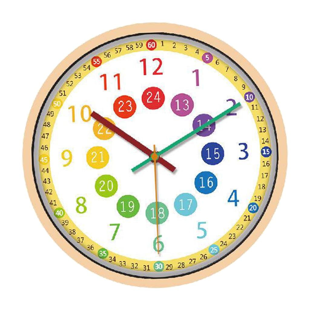 Click here for Elodie Colorful Wall Clock Children Classroom Batt... prices