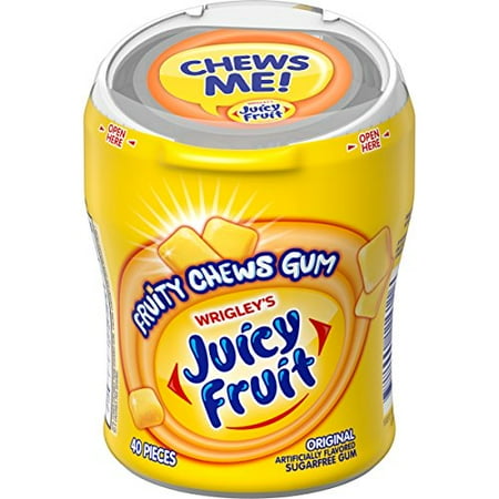 Juicy Fruit, Sugar Free Fruity Chews Original Chewing Gum, 40 Ct ...