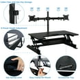 Mount-It! Standing Desk Converter with Dual Monitor Mount, 36 inch ...