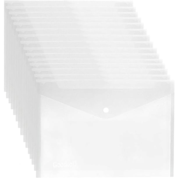 A4 Plastic Wallets Clear Folder Document Wallet Files Folders Plastic ...