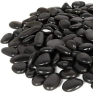 50 Lb. Premium Black Grey Mexican Beach Pebbles 3-5 inches, Decor ...