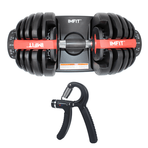 IMFit 5- 52Lbs Adjustable Dumbbells (Quantity- 1) |Free Hand Grip ...