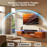 VEAT00L S50L 100W 2.2ch Sound Bars for TV, Soundbar with Subwoofer ...