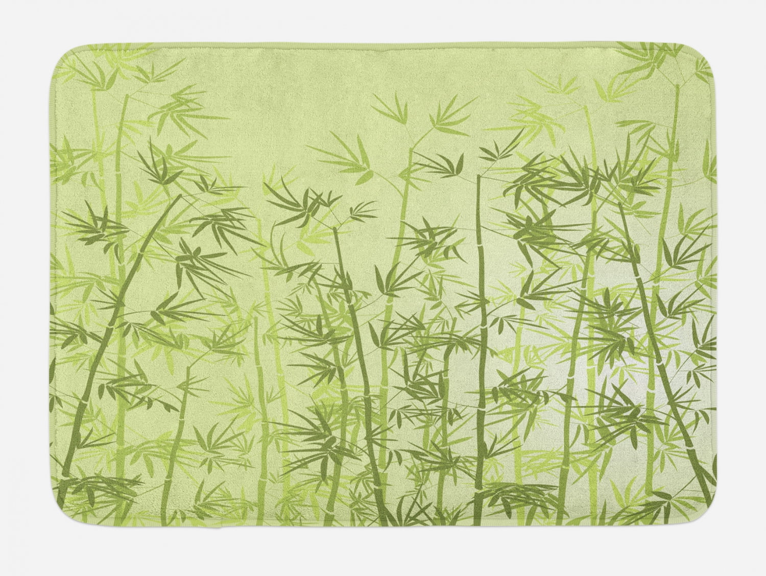 Forest Bath Mat, Tropical Style Woodland Spiritual Nature Spa Chakra ...