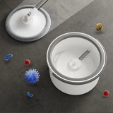 XEJEANG Efficient Microfiber Spin Mop with Bucket for Floor Cleaning ...