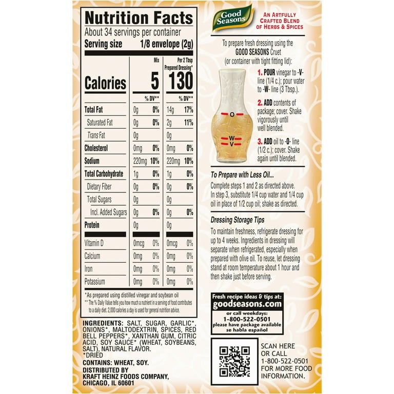 Zesty italian dressing mix store