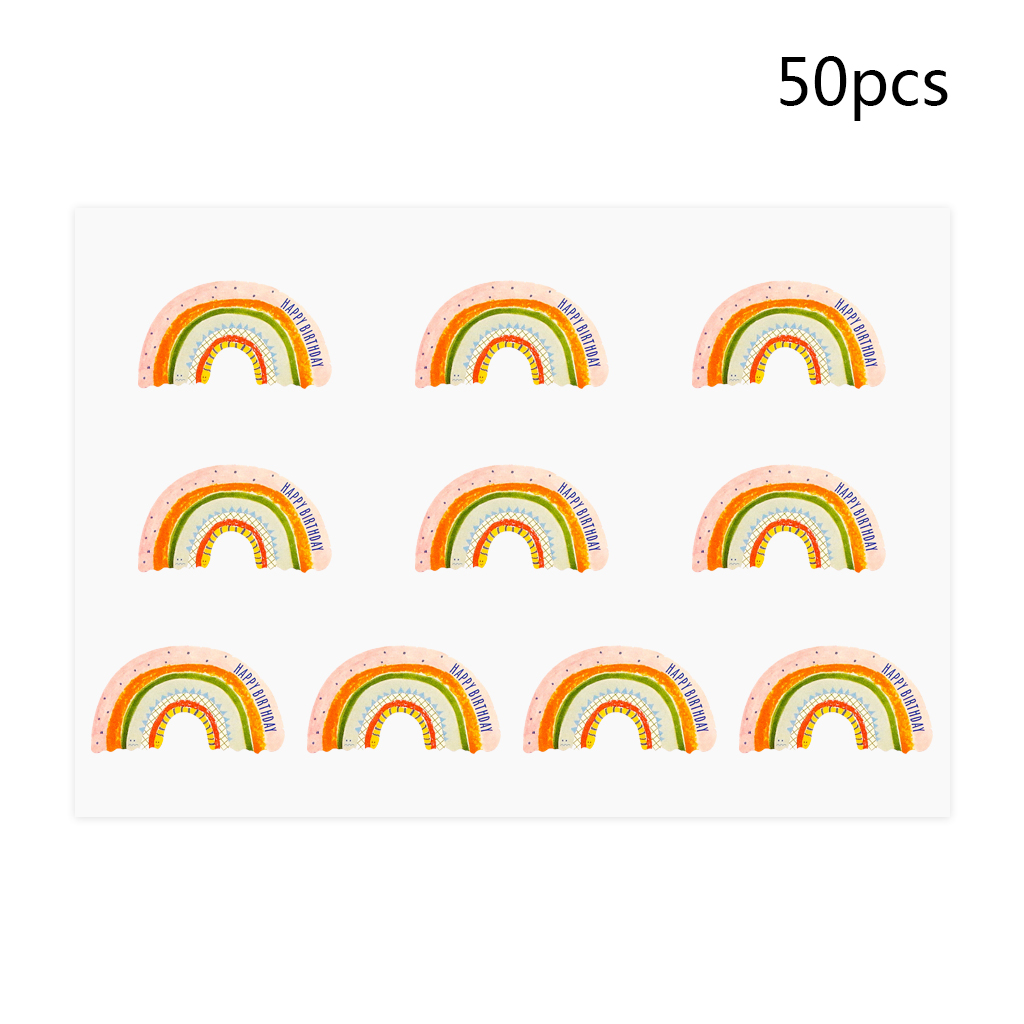 Buy HGYCPP 50 Sheet Rainbow Bridge Stickers Happy Everyday Birthday ...