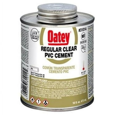 Oatey 31014 Regular PVC Solvent Cement, 16 Oz, Clear - Walmart.com