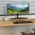 Romanda 24" Walnut Computer Monitor Stand for Desk, Adjustable Monitor ...