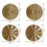 Taosunzt Wall Hanging Creative Exquisite Golden Metal Round Wall Disc ...