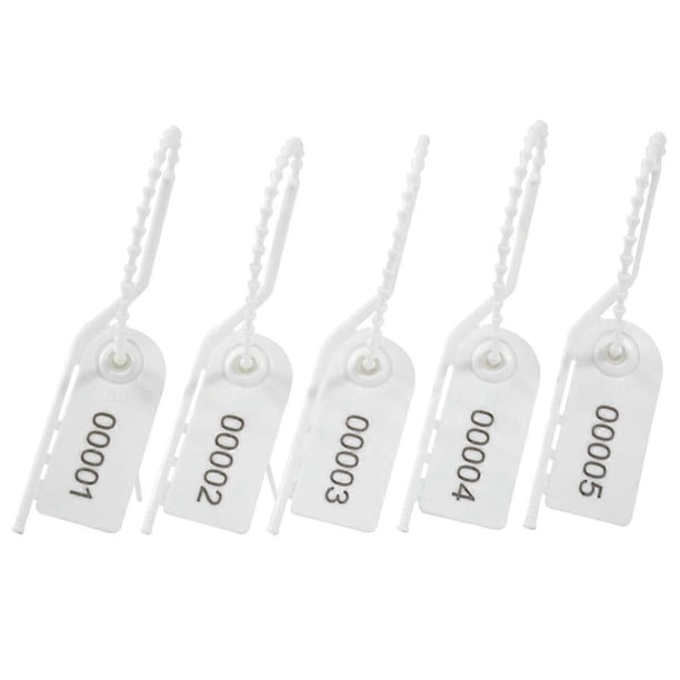 Numbered Plastic Security Seals 100-Pack: Tamper-Proof Self-Locking ...