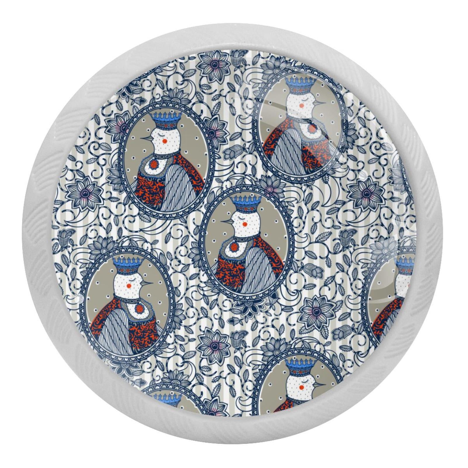 4PCS Round Retro Avatar Cabinet Fluorescence Knob Glowing in the Dark ...