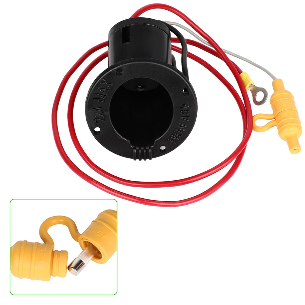 CCIYU Golf Cart 48 Volt Charger Receptacle and Fuse Assembly for Club ...
