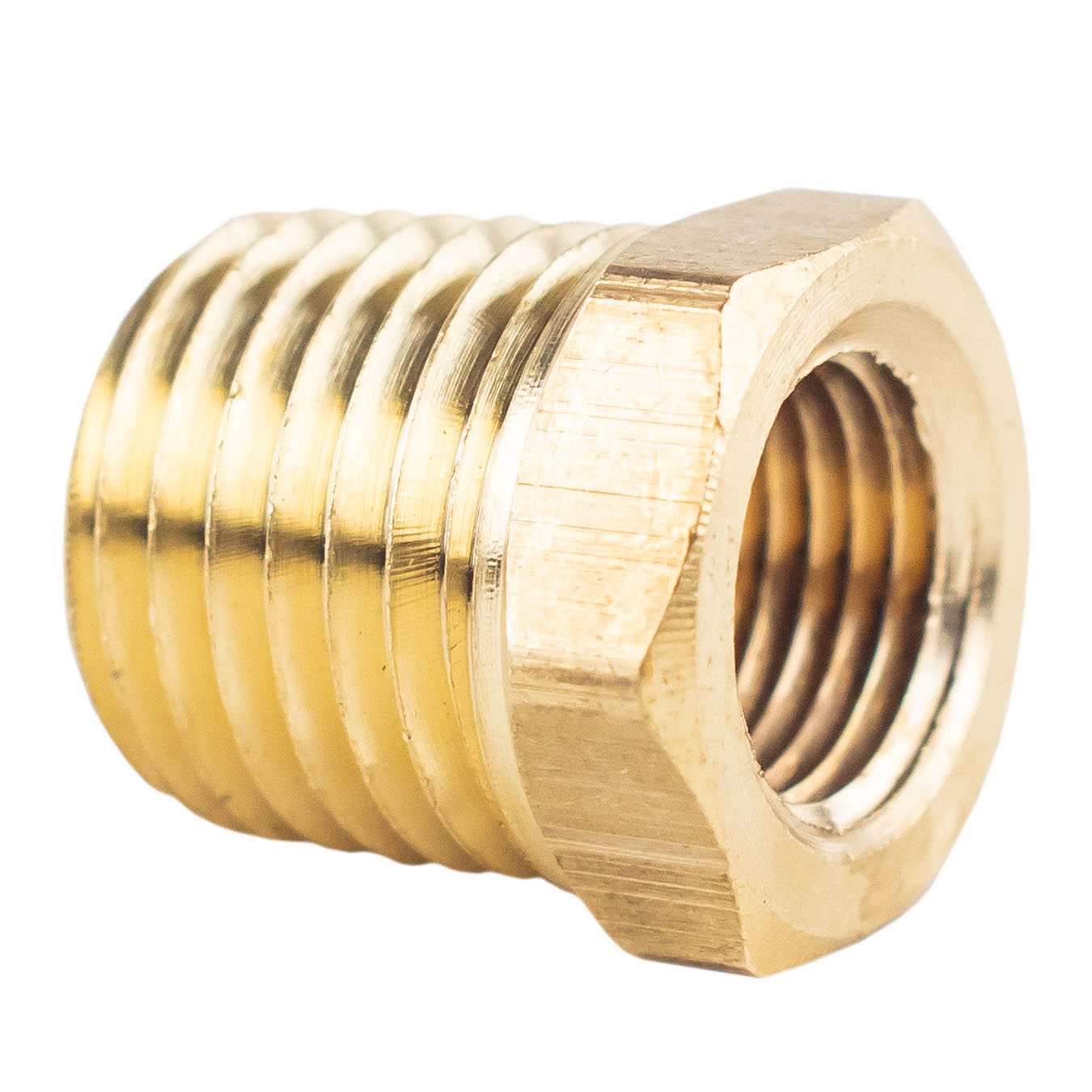 1 4 Male X 1 8 Female NPT Hex Bushing Adapter Pipe Reducer Brass 1 4 Male X 1 8 Female NPT Hex Bushing Adapter Pipe Reducer Brass