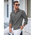 COOFANDY Mens Long Sleeve Button Down Shirts Wrinkle Free Shirts Silm ...