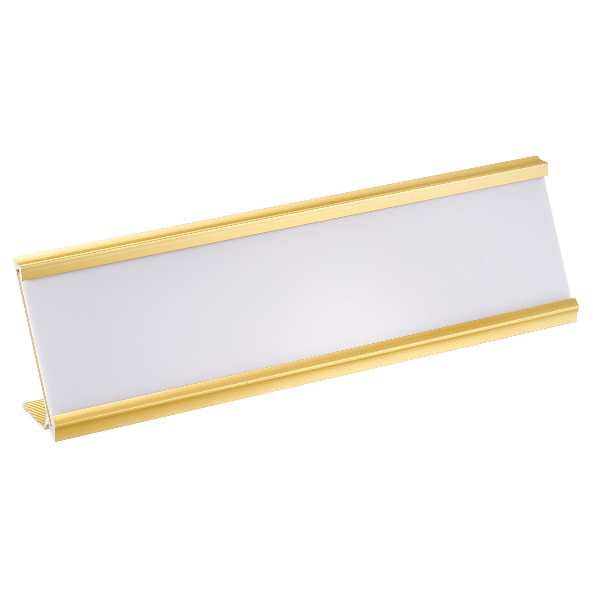 2x7.8inch Aluminum Name Plate Holder, with White Blank Engraved Name ...