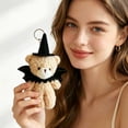 AHGQT Cute Halloween Bear Keychain, Pumpkin Wizard Hat Teddy Bear ...