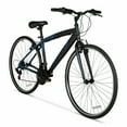 Hyper Brand Bicycle 700c Men's Spin Fit Hybrid Bike, Black and Blue ...
