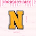 4" Chenille Letter Patches,Yellow Chenille Initial A-Z Patches (Letter ...