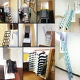 INTBUYING Hidden Loft Folding Ladder Side-Mounted Black Al-mg Alloy ...