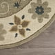Lr Home Dazzle Taupe Border Flowers Indoor Round Rug (4' x 4 ...