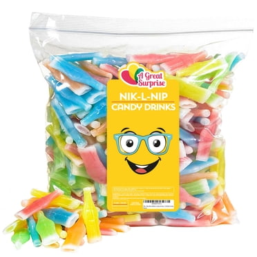 Nik-L-Nip Original Wax Bottles - Edibles - 50 Pieces - Walmart.com