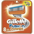 Gillette Fusion 5 Power Cartridges, 8 Refill Pack, 5 Blade Shaving ...